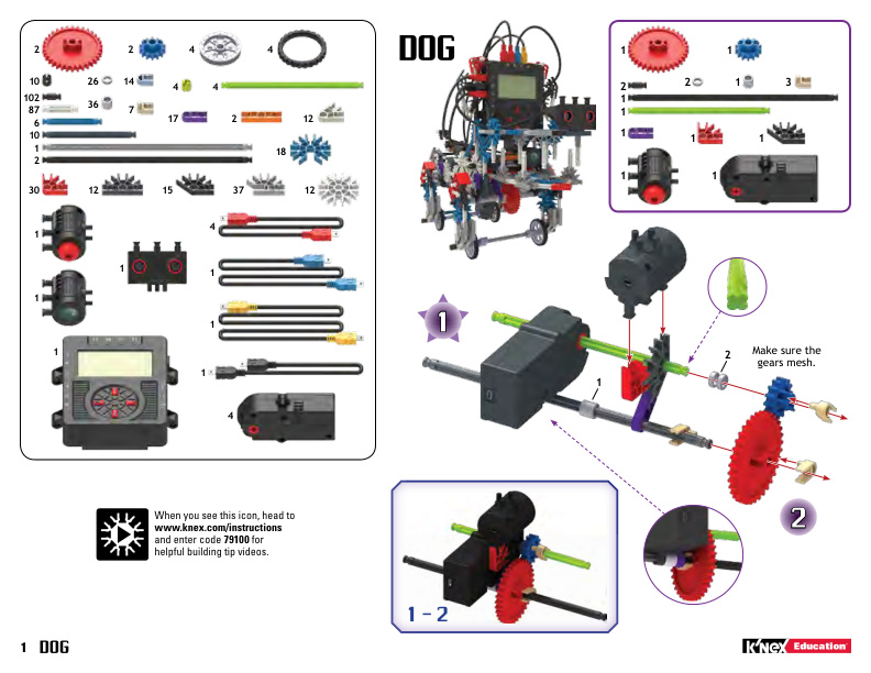 Education Robotics Alt Dog 79484 | Knex.Parts