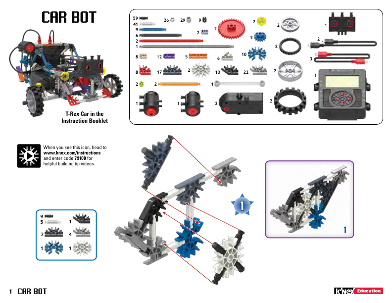 Education Robotics Alt Car Bot 79100 | Knex.Parts