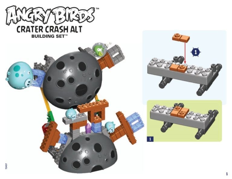 Angry Birds crater crash bonus build 72437 | Knex.Parts
