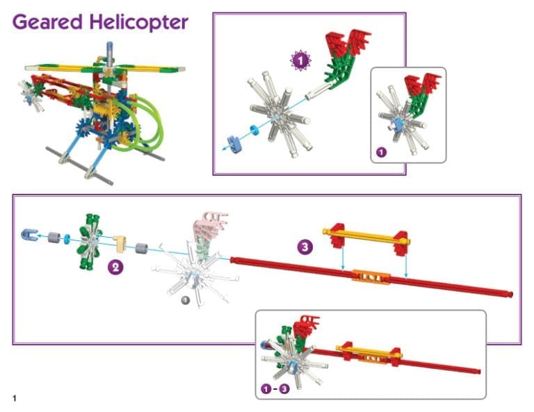 800 Value Tub Web Geared Helicopter 12476 | Knex.Parts