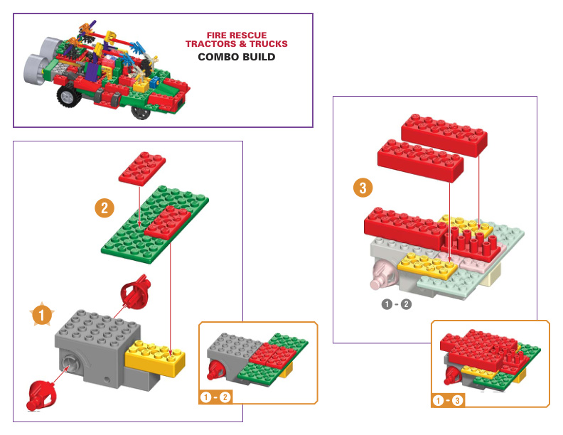 61024 61022 FireRescue TractorsTrucks | Knex.Parts
