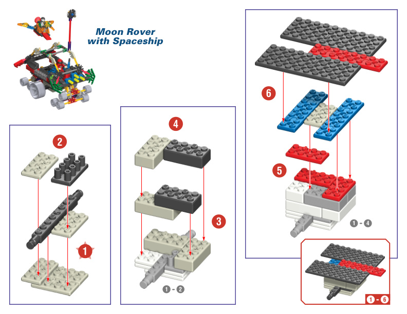 10910 10912 Moon Rover Spaceship | Knex.Parts