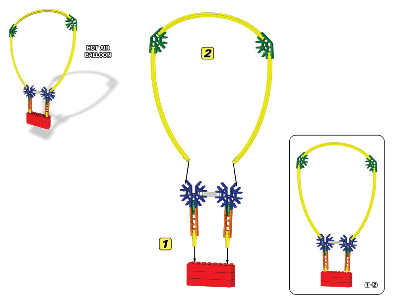 20 Model Gear Action and 10 Model Fun Rides COMBO Hot Air Balloon 12056 ...