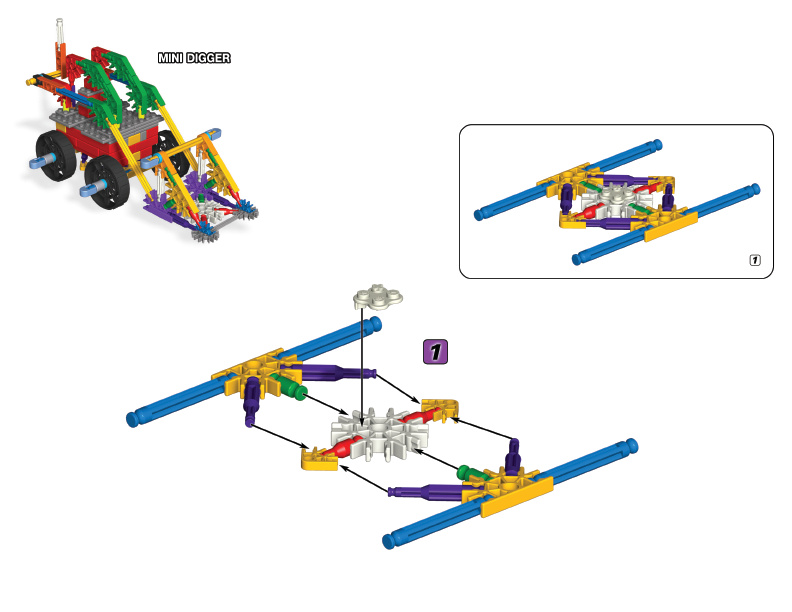 20 Model Gear Action and 10 Model Fun Rides COMBO Mini Digger 12056 ...
