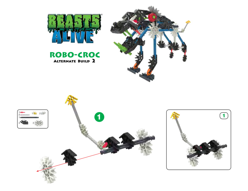 Beasts Alive Robo Croc Alt 2 34407 | Knex.Parts