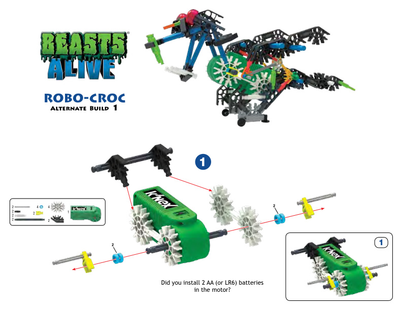 Beasts Alive Robo Croc Alt 1 34407 | Knex.Parts