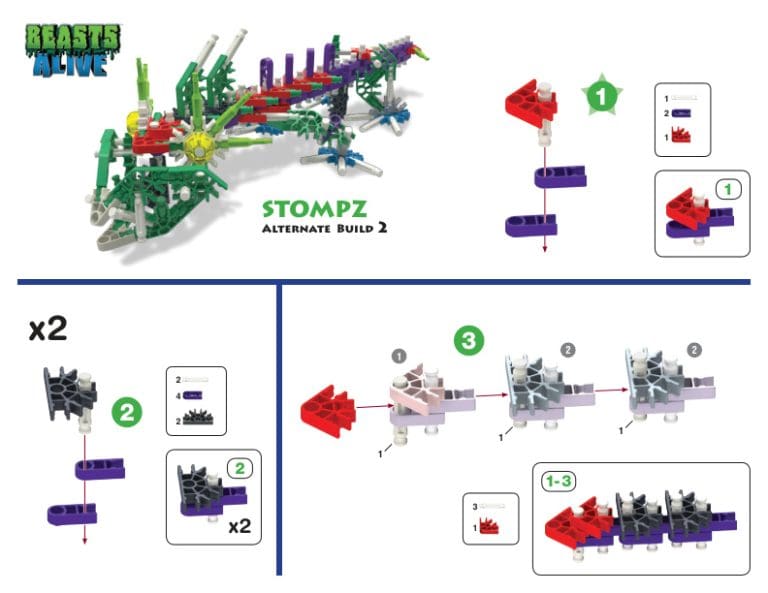 Beasts Alive Stompz Alt 2 34485 | Knex.Parts