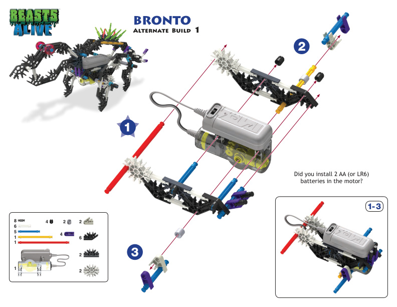 Beasts Alive Bronto Alt 1 34483 | Knex.Parts