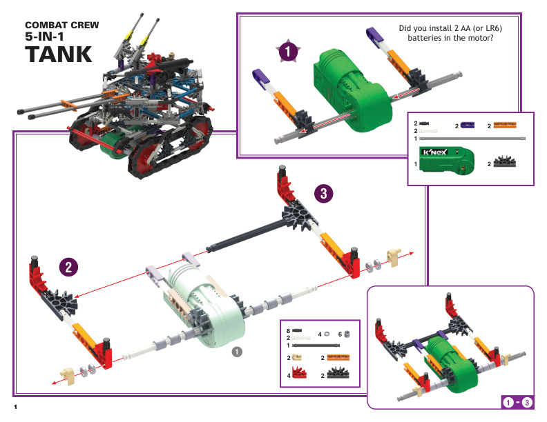 5 in 1 Combat Crew Tank Alt 31480 | Knex.Parts