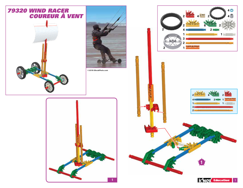 Education STEM Explorations Vehicles Alt Wind Racer 79320 | Knex.Parts