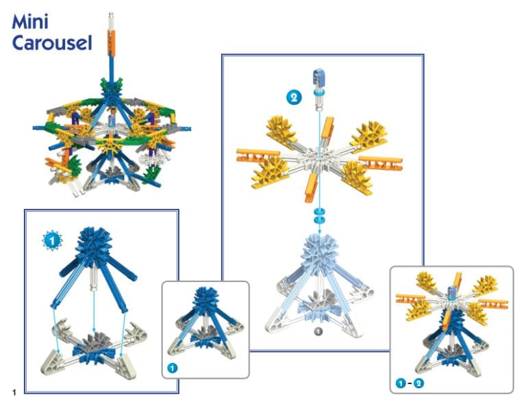 800 Value Tub Alt Mini Carousel 12476 | Knex.Parts
