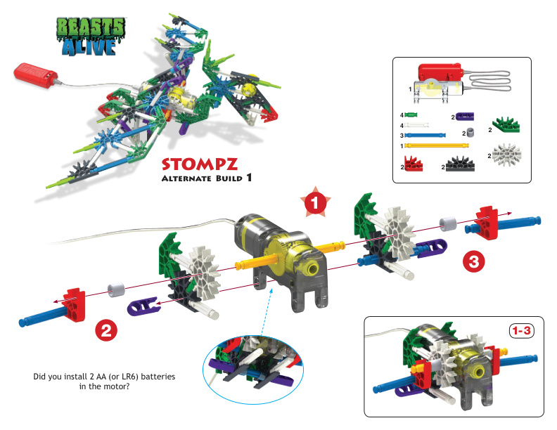 Beasts Alive Stompz Alt 1 34485 | Knex.Parts