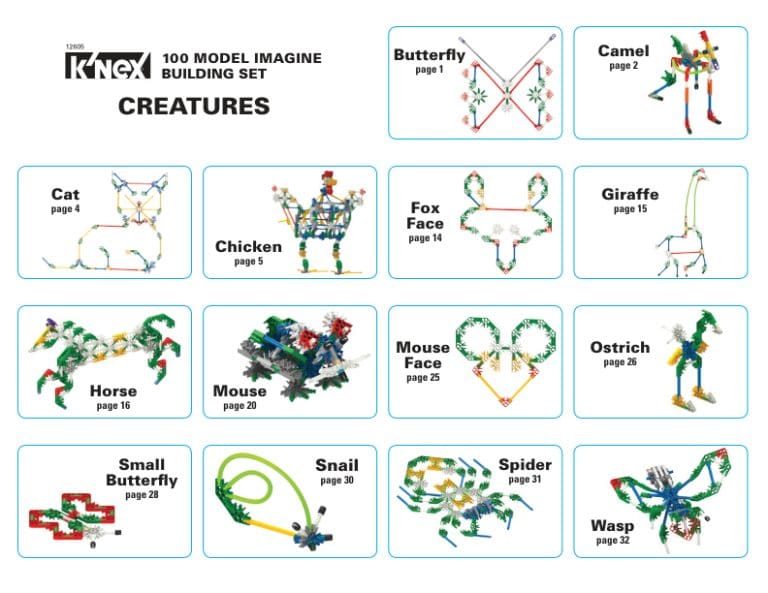 100 Model Imagine Alt Creatures 12605 | Knex.Parts