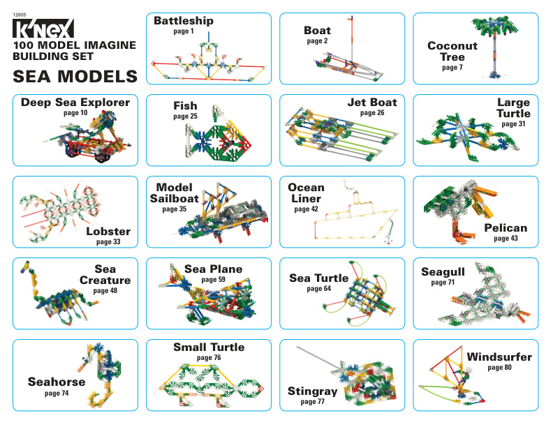 100 Model Imagine Alt Sea Models 12605 | Knex.Parts