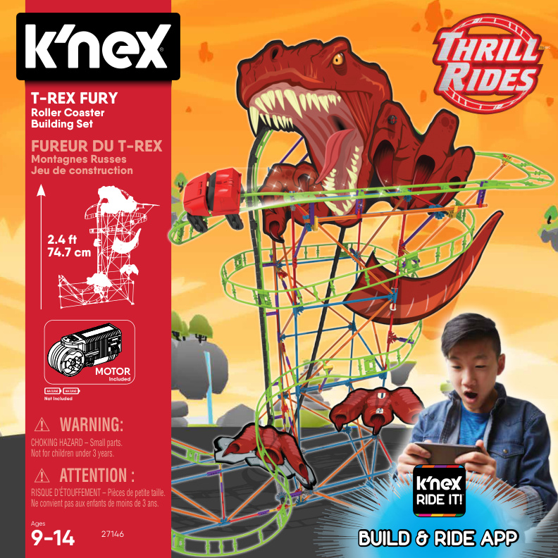 T Rex Fury Roller Coaster 27146 | Knex.Parts
