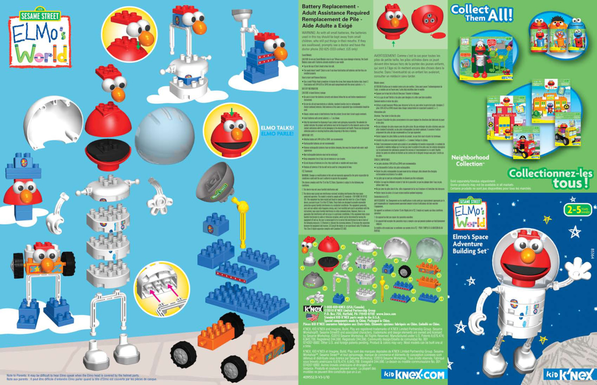 Sesame Street Elmos Space Adventure 85364 | Knex.Parts