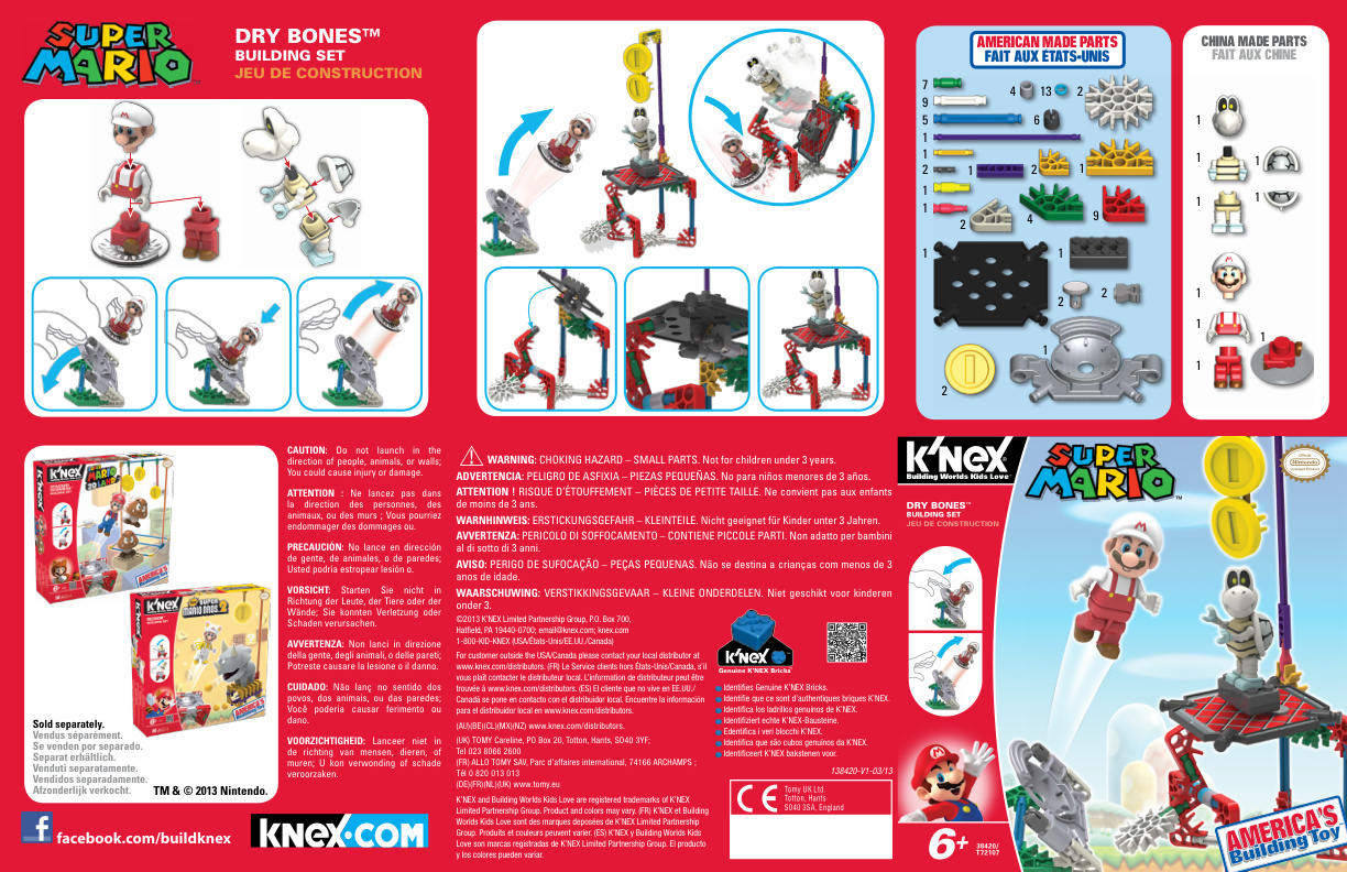 Nintendo Super Mario Dry Bones 38420 | Knex.Parts