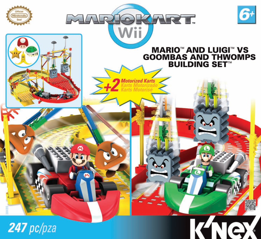 Nintendo Mario Kart Mario and Luigi vs Thwomps Goombas 38495 | Knex.Parts
