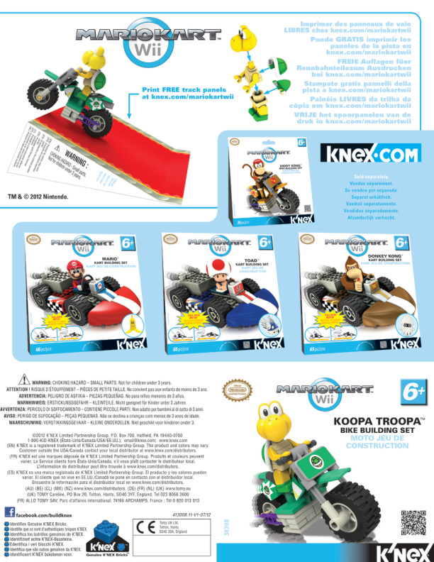 Nintendo Mario Kart Koopa Troopa Bike 38308 | Knex.Parts