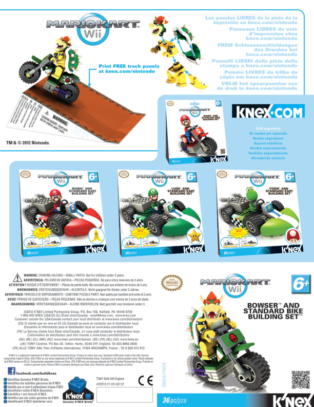 Nintendo Mario Kart Bowser Bike 38013 | Knex.Parts