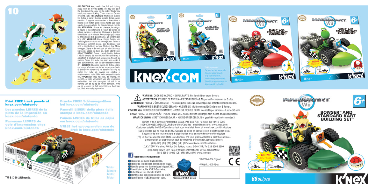 Nintendo Bowser and Standard Kart 38006 | Knex.Parts