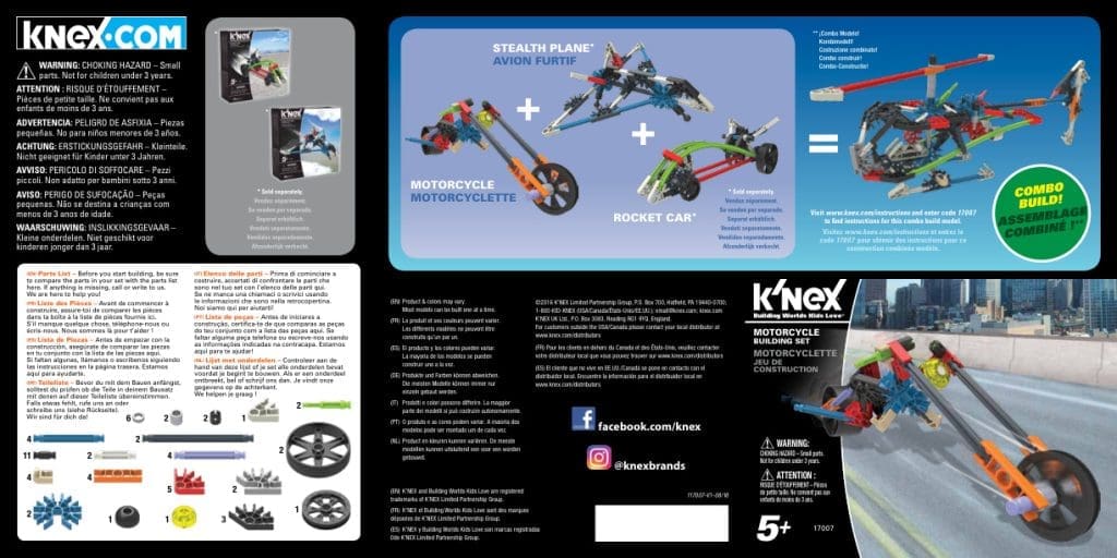 Motorcycle 17007 | Knex.Parts