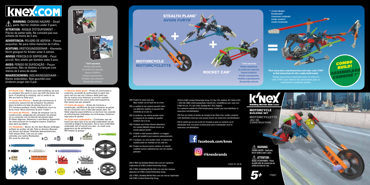 Motorcycle 17007 | Knex.Parts