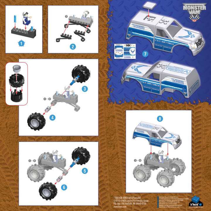 Monster Jam Usaf Afterburner 57008 | Knex.Parts