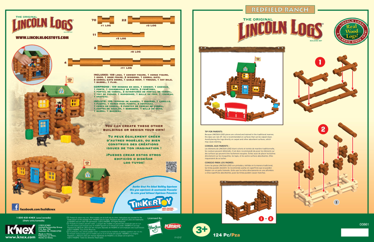 Lincoln Logs Redfield Ranch 00861 | Knex.Parts