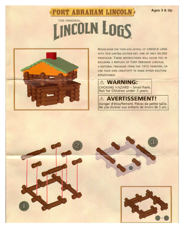 Lincoln Logs Fort Abraham Lincoln 00951 | Knex.Parts