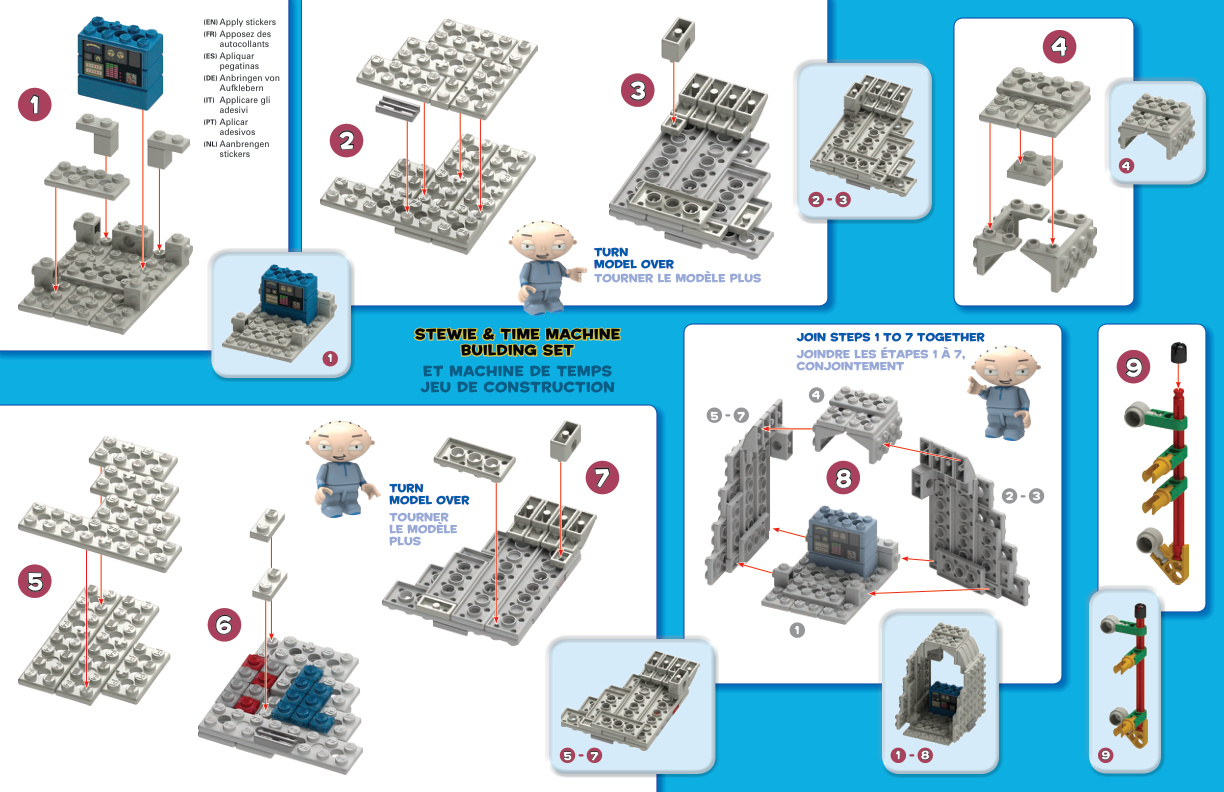 Family Guy Stewie Time Machine 44043 | Knex.Parts