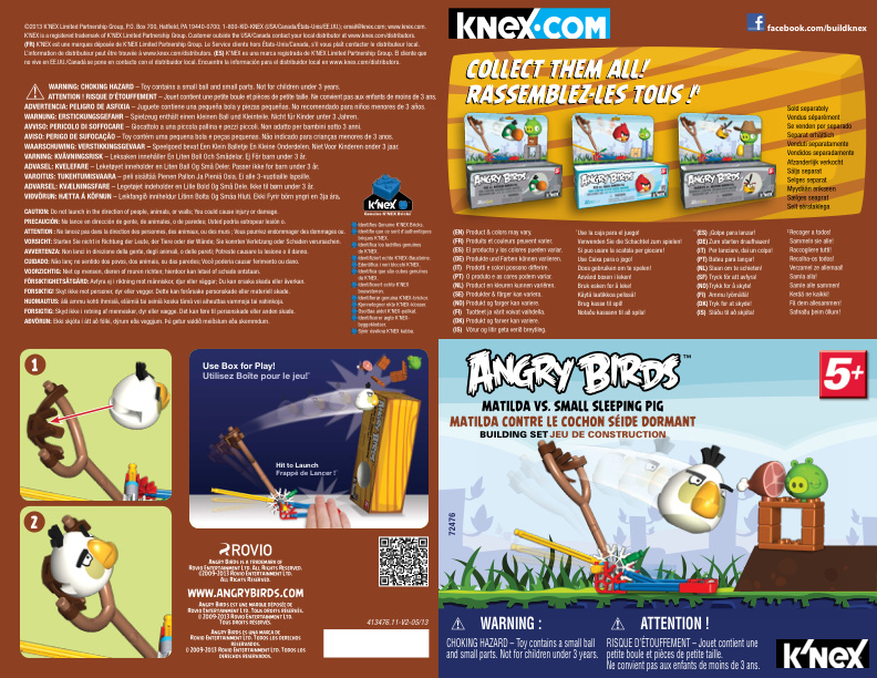 Angry Birds Matilda vs Sleeping Pig 72476 | Knex.Parts