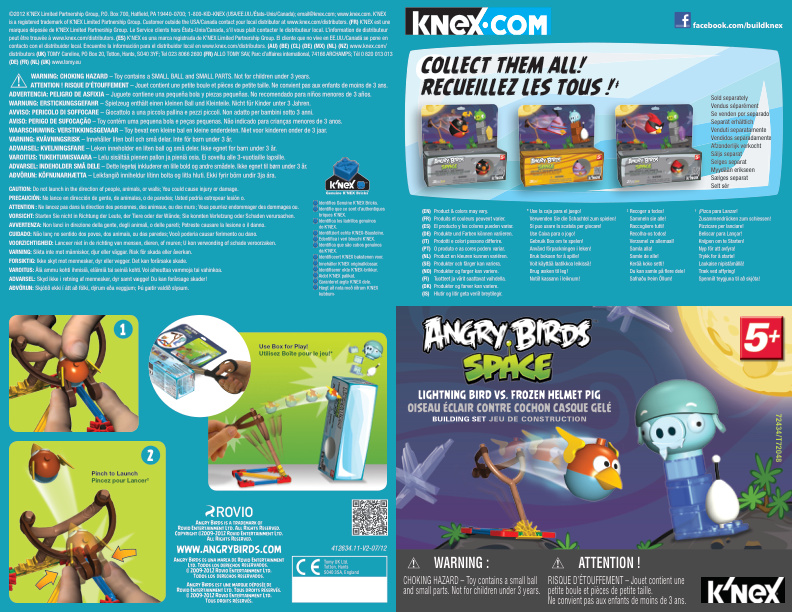 Angry Birds light bird vs frozen helmet pig 72434 | Knex.Parts