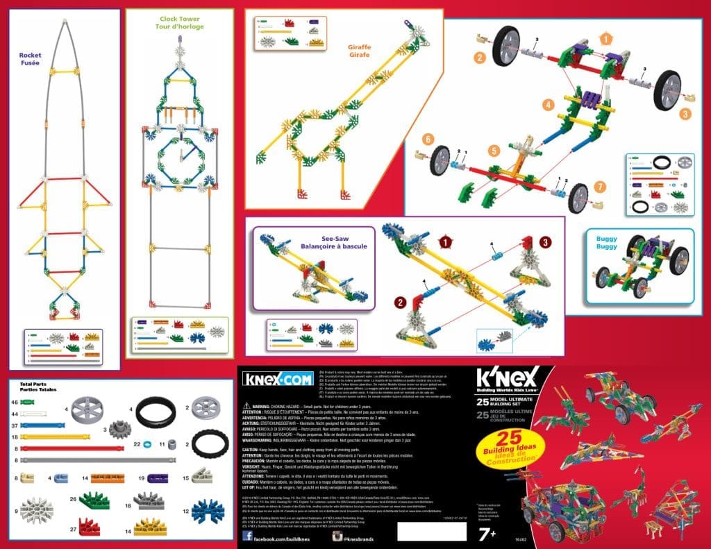 25 Ultimate Model Building Set 16462 | Knex.Parts