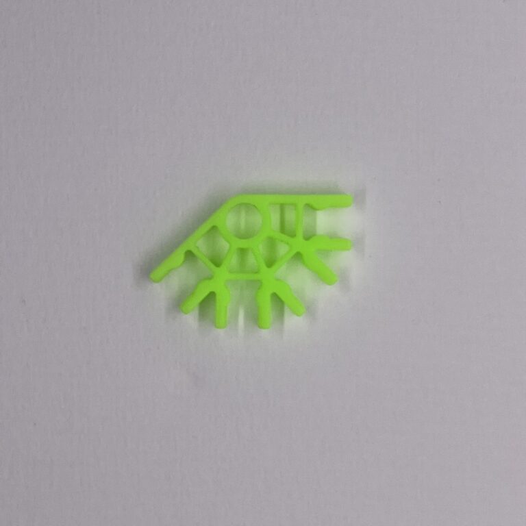 Fluorescent Green Connector 4 Way | Knex.Parts
