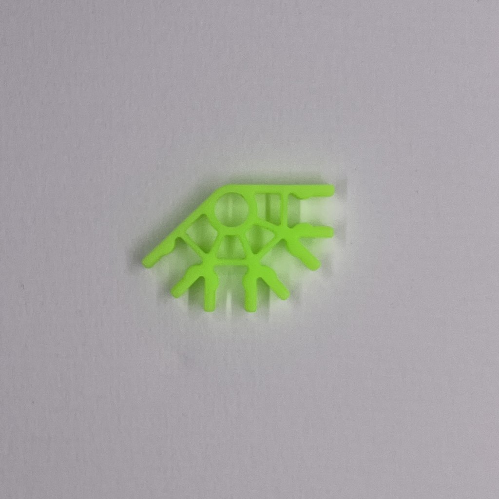 Fluorescent Green Connector 4 Way | Knex.Parts