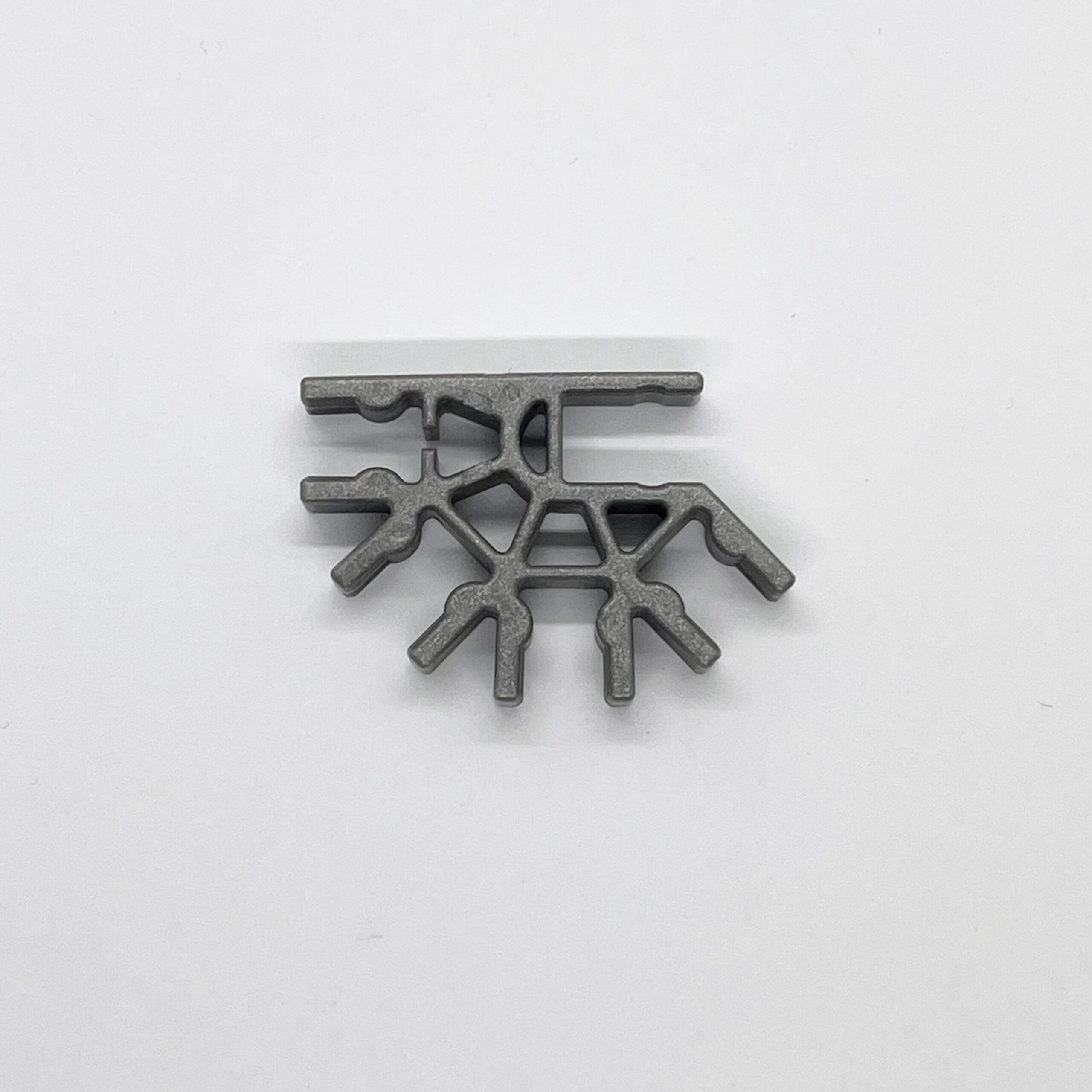 Grey Connector 4 Way 3D | Knex.Parts